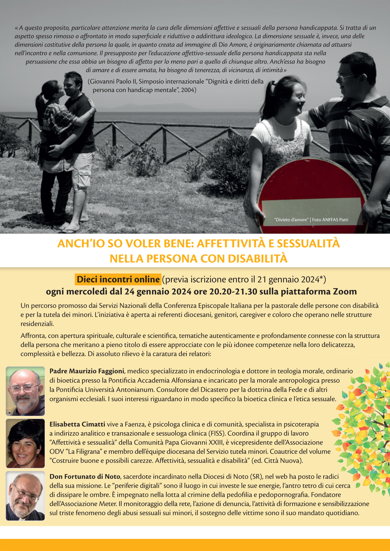 Anch'io so voler bene: affettività e sessualità nella persona con ...